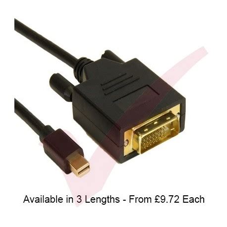 Mini DisplayPort Male DVI Male Cables Patchsave Solutions