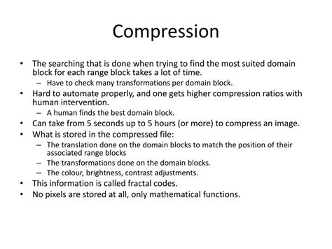 Ppt Fractal Image Compression Powerpoint Presentation Free Download