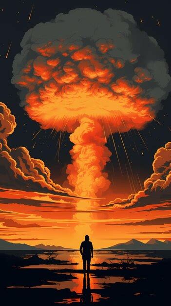 Premium Ai Image Nuclear Explosion Illustration