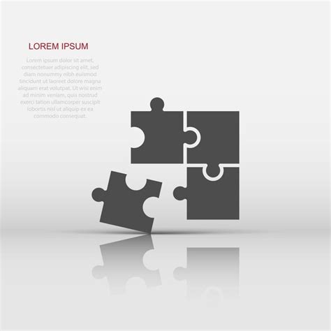 Premium Vector Puzzle Compatible Icon In Flat Style Jigsaw Agreement Vector Illustration On