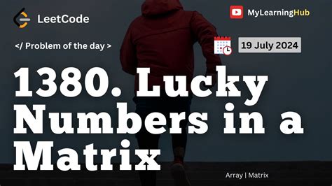 1380 Lucky Numbers In A Matrix Using Java Leetcode 19 July 2024