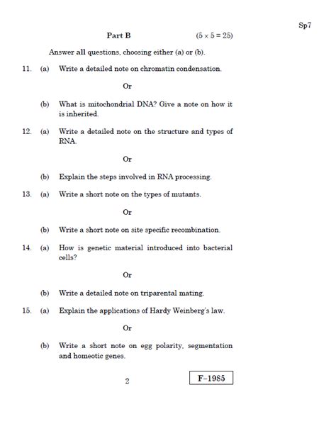 Alagappa University M Sc Biochemistry Molecular Biology April 2019 Question Paper University