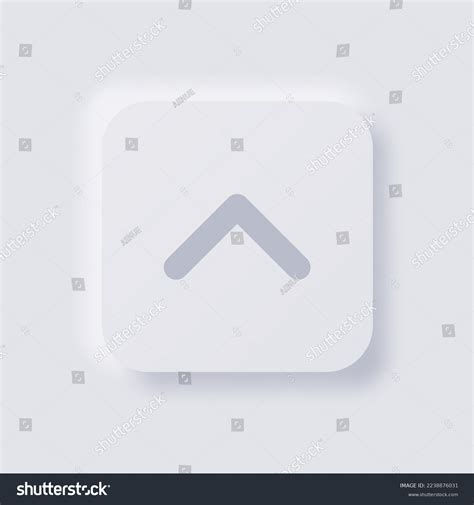 Arrow Icon White Neumorphism Soft Ui Stock Vector Royalty Free