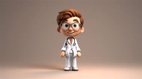Playful Physician A 3d Animated Character Background Doctor 3d Doctor