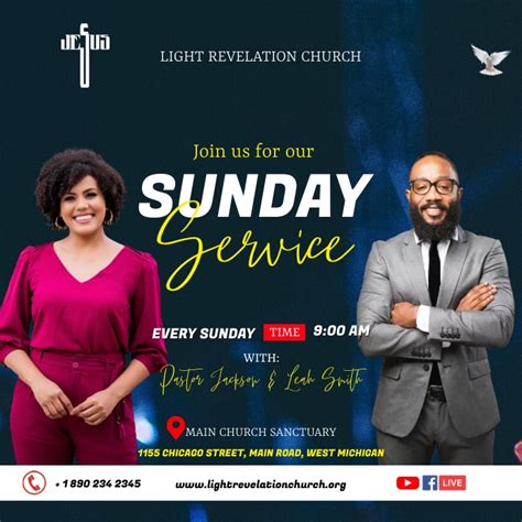 Sunday Service Poster Template Postermywall