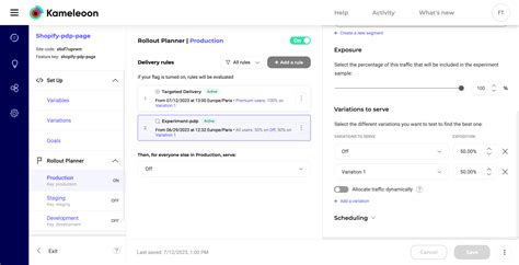 Kameleoon — User Manual How To Run An A B Test On Your Shopify Store Kameleoon — User Manual