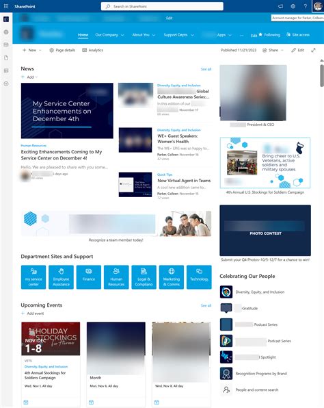 Sharepoint Platform Intranet Sites Eyes On M365