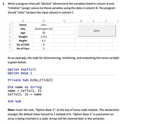 Solved Write A Program That Will Declare Dimension The Chegg