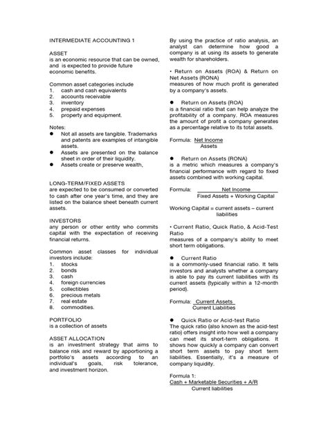 Intermediate Accounting 1 Reviewer Pdf Factoring Finance Investing