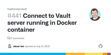 Connect To Vault Server Running In Docker Container Issue Hashicorp Vault GitHub
