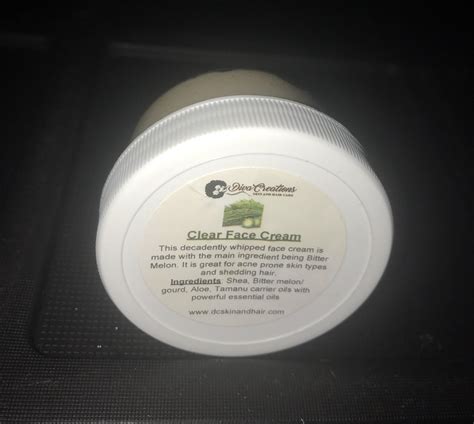 Clear Face Cream Diva Creations Skin And Hair Care Line