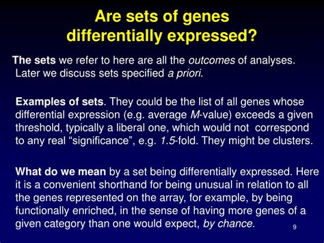Ppt Identifying Differentially Expressed Sets Of Genes In Microarray