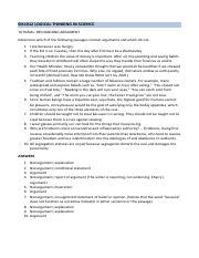 Recognizing Arguments In Science Analyzing Passages For Logic Course Hero