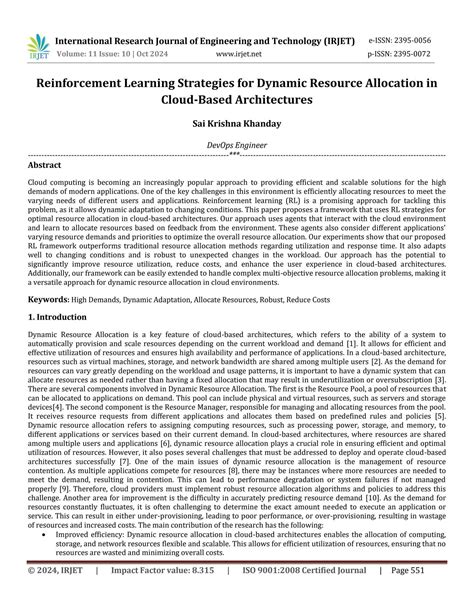 Reinforcement Learning Strategies For Dynamic Resource Allocation In