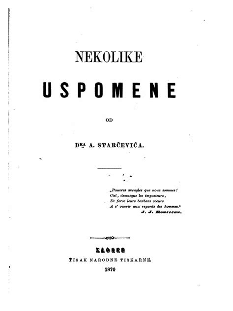 Ante Starčević Nekolike Uspomene Pdf