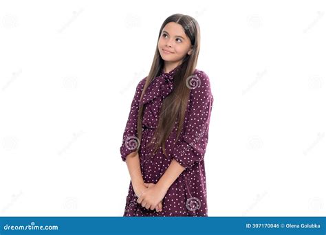 Portrait D Une Adolescente Souriante Heureuse Belle Adolescente