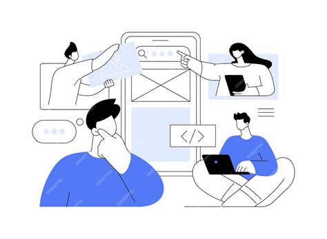 Premium Vector Web Application Design Abstract Concept Vector Illustration