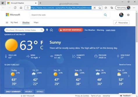 How To Change The Weather Location On News And Interests Widget