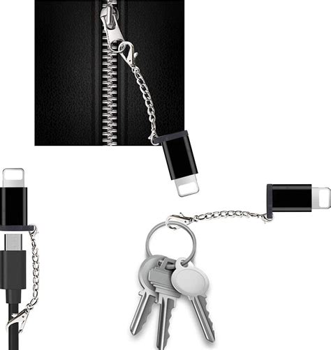 Smart Innovation 1 Pcs Micro USB To Lightning Adapter With Keychain 8 Pin Lightning To Android