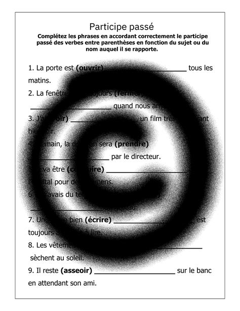 Le Participe Passé