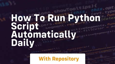 how to run python script automatically daily - YouTube