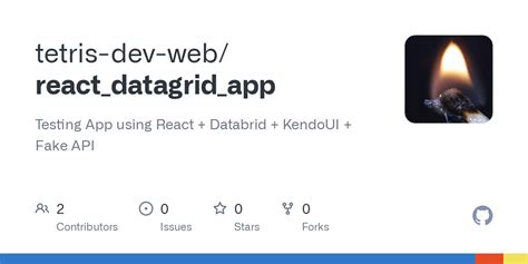 Github Tetris Dev Webreactdatagridapp Testing App Using React Databrid Kendoui Fake Api