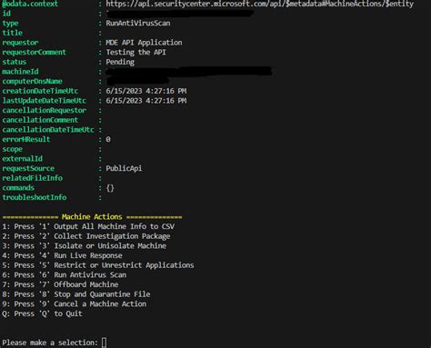 Taking Actions On Mde Devices Via Powershell And Mde Api Security