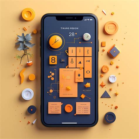 Premium Ai Image Mobile App Layout Design Of Math Tutoring Organized Layout Bold Color Concept