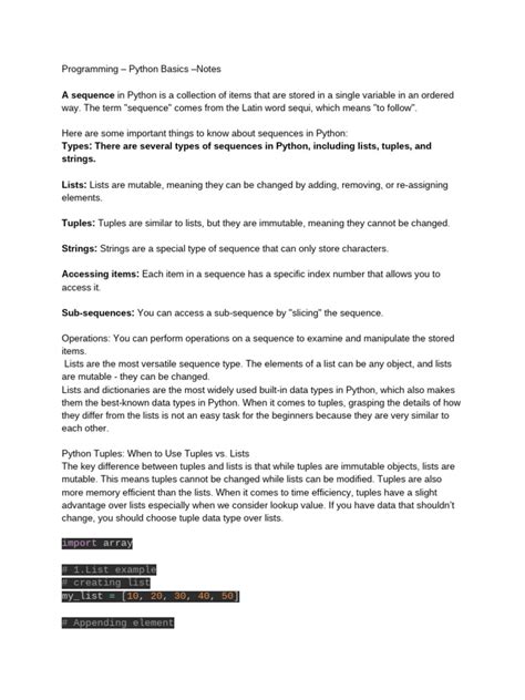 14020325638776358054812482pythonnotes Pdf Computer Data