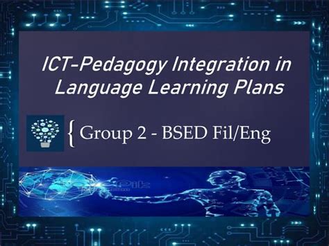 M2 Ict Pedagogy Integration In Language Learning Plans Pdf