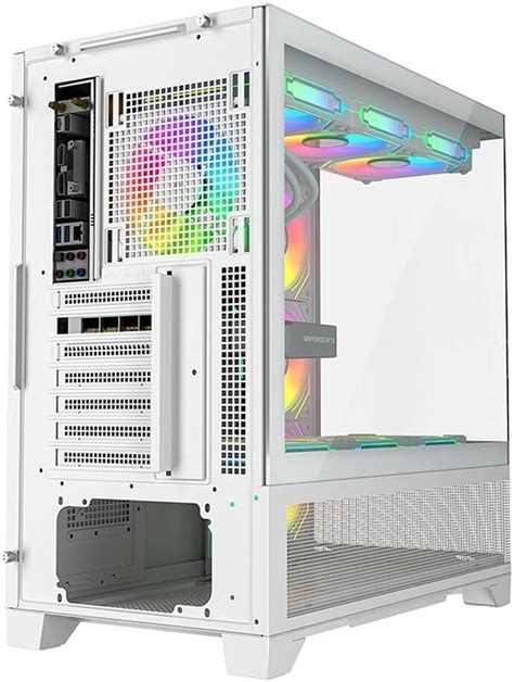 Twisted Minds Phantek 07 Mid Tower Atx Gaming Pc Case Tempered Glass Front And Side Panel Mesh
