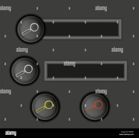 Buttons With Magnifying Glass Stock Vector Image Art Alamy