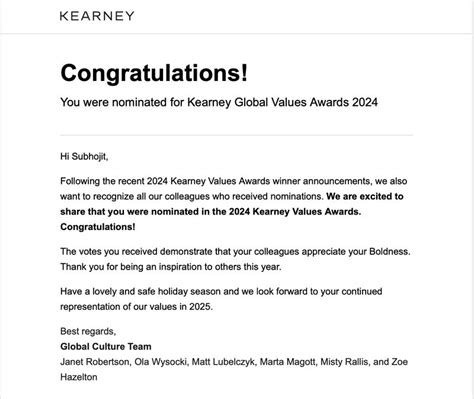Subhojit Das On Linkedin Kearney Boldness Recognition Kearneyvalueawards