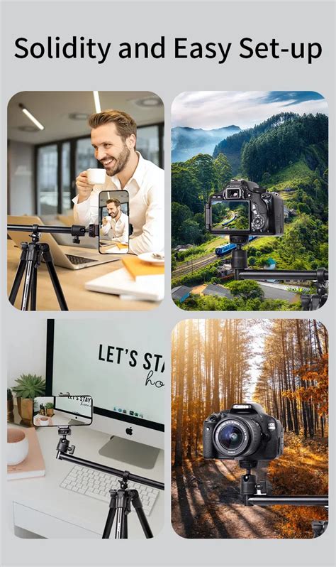 Vlogging Tripod For Phone And Camera Overhead Tripod 2 In 1 Tripod