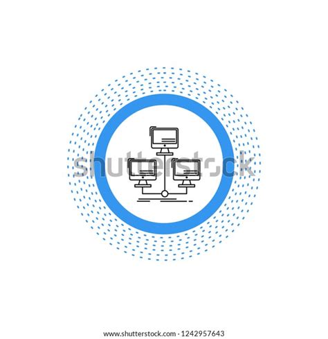 Database Distributed Connection Network Computer Line Stock Vector Royalty Free 1242957643