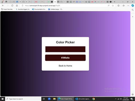 saim raza on linkedin 30daysofcode day08 colorpickerapp nextjs