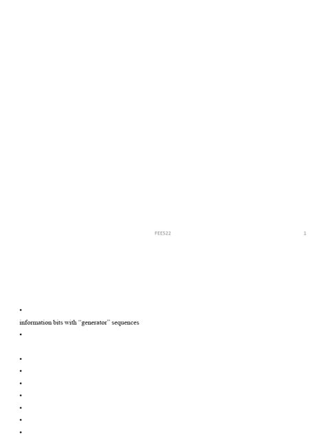 Understanding Convolutional Codes Pdf Theoretical Computer Science