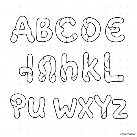 Twisty Noodle Coloring Pages Letters