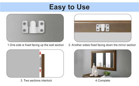 10 Pairs Of Concealed Mounting Brackets Interlocking Stainless Steel Buckle Headboard Furniture