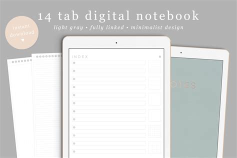 Digital Notebook Goodnotes Linked 465422 Objects Design Bundles