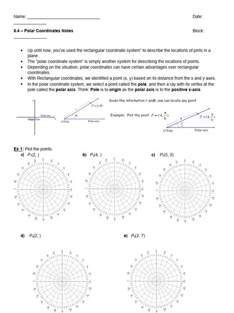 64 Polar Coordinates Notes Pdf