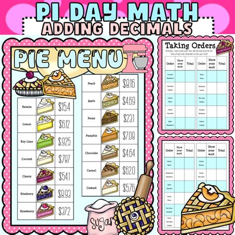 Pi Day Math Adding Decimals By Awe Inspiring Teaching Tpt