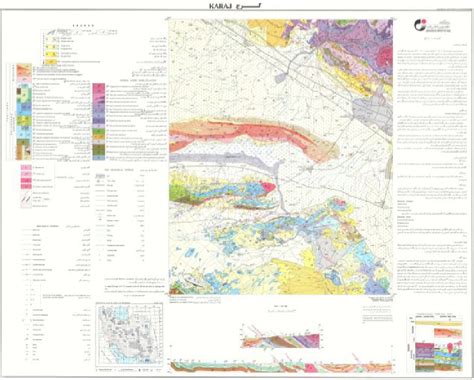 Heremap نقشه زمین شناسی هشتگرد کرج 1 100000