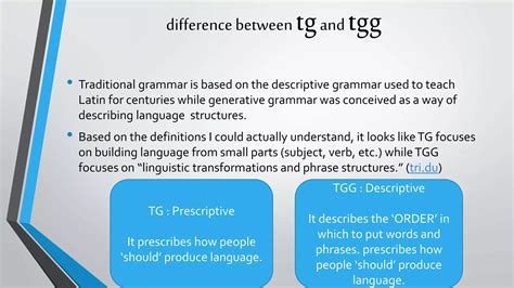 Transformational Generative Grammar Pptx