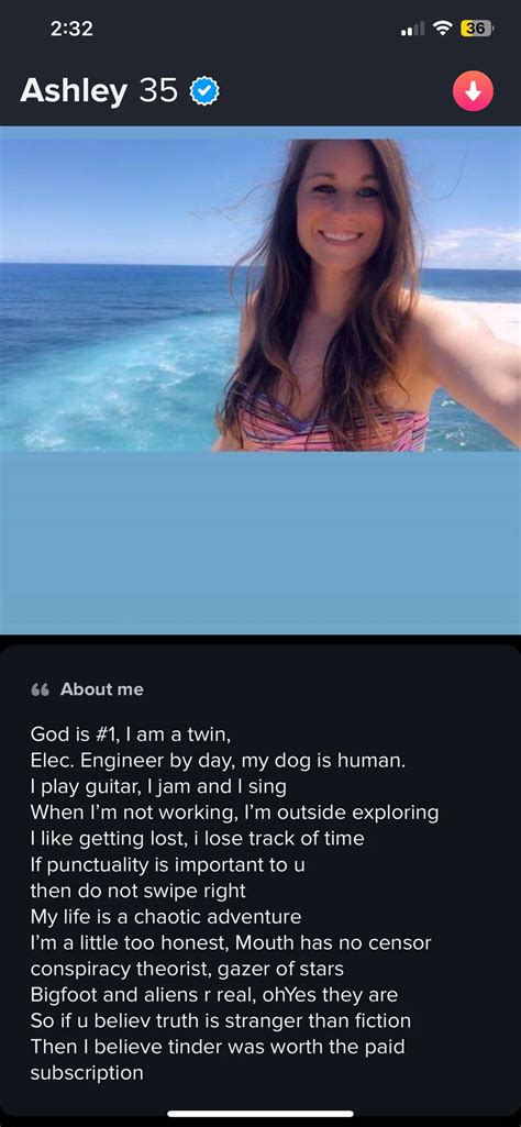 My Tinder About Me Scrolller