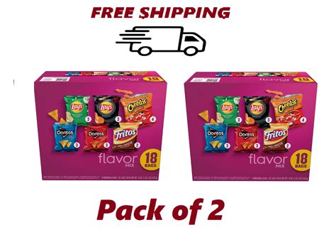 Pack Of 2 Frito Lay Flavor Mix Chips Variety Pack 1 Oz 18 Count Ebay
