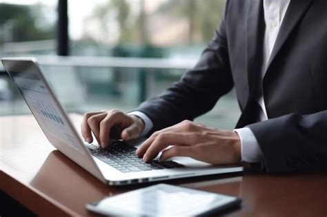 Premium Photo Businessman Analysing The Data