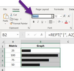 Create A Font Powered Graph In Excel Spreadsheet Life Blog