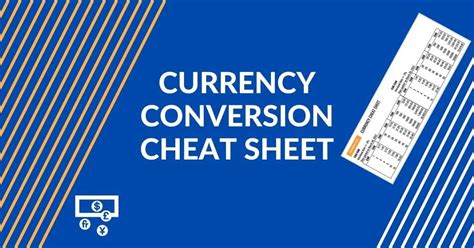 Pocket Sized Currency Conversion Cheat Sheet For Travellers Going Awesome Places