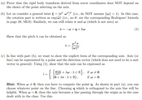 Homework And Exercises Pitch In Screw Motion Of Rigid Body Physics Stack Exchange